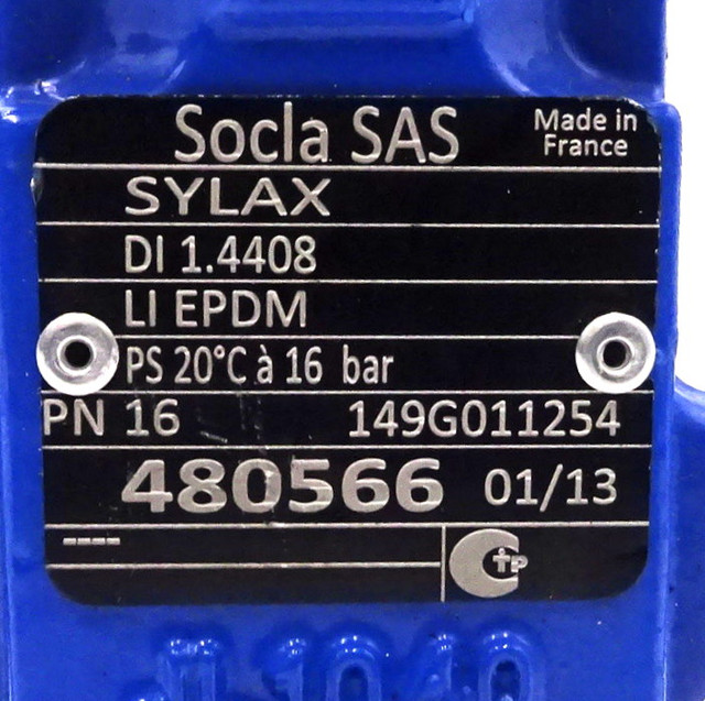 Butterfly Valve DI-1.4408 Spirax Sarco Socla SAS SYLAX 149G011254 DN32 ...
