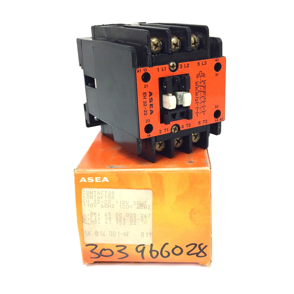 Contactor EH32-22 Asea 110/120VAC 15kW SK-816-001-AF - Axxa - Motor ...