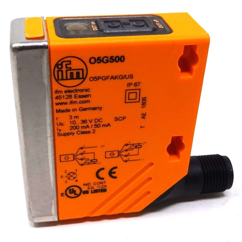 Retro-Reflective Sensor O5G500 IFM 624nm O5PGFAKG/US100 - Axxa - Motor ...