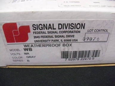Weatherproof Box Federal Signal WB - Axxa - Motor Control & Automation