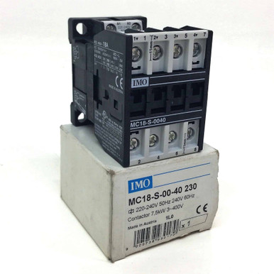 Contactor MC18-S-00-40-230 IMO 220-264VAC 7.5kW MC18S0040230*NEW* - Axxa - Motor Control ...