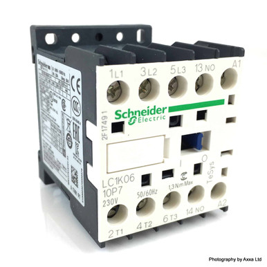 Contactor LC1K0610P7 Schneider 3P (3NO) 1NO Aux 230VAC 6A 2.2kW - Axxa ...