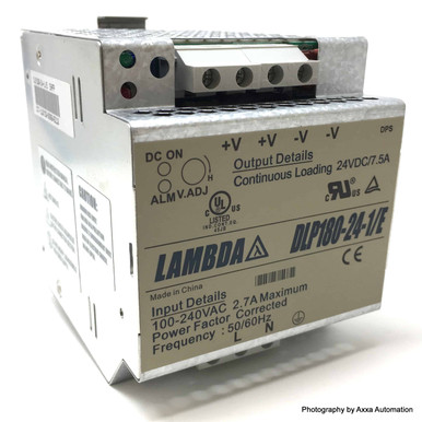 Power Supply DLP180-24-1/E-EHFP Lambda 24VDC 7.5A DLP180-24-1/E EHFP - Axxa - Motor Control ...