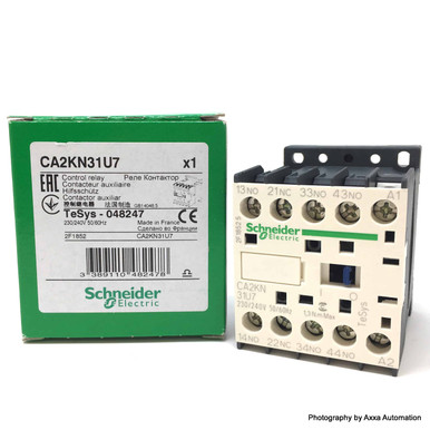 Control Relay CA2KN31U7 Schneider 230/240VAC 3NO/1NC CA2KN-31U7 - Axxa ...