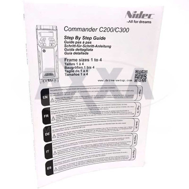 Commander C200/C300 Guide 0478-0527-01 Nidec *New* - Axxa - Motor Control & Automation