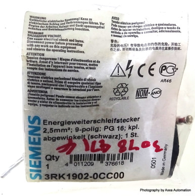 Power Connector 3RK1902-0CC00 Siemens 3RK19020CC00 - Axxa - Motor ...