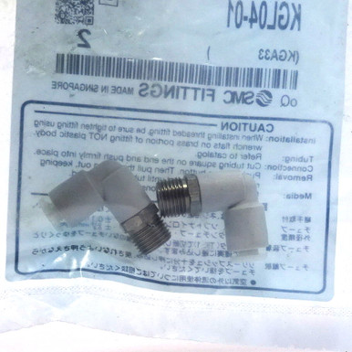 Fitting KGL04-01 SMC Male Elbow 1/8" to 4mm tube KGL0401 *Pack of 2 ...