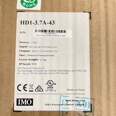Inverter Drive HD1-3.7A-43 IMO 1.5kW 3PH 380-480V 3.7A IP20 - Axxa ...