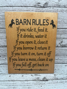 Barn Rules Sign - Equi-Market Harness and Tack