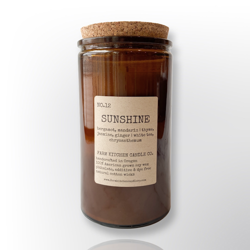 Sunshine Soy Candle | Amber Apothecary | 14.5 oz. - Farm Kitchen Candle Co.