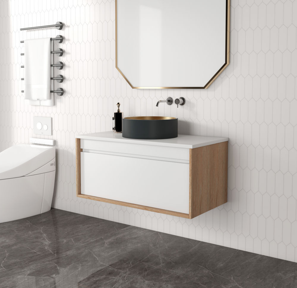Panda 900 mm Wall Mount Vanity - Optional Stone Benchtop