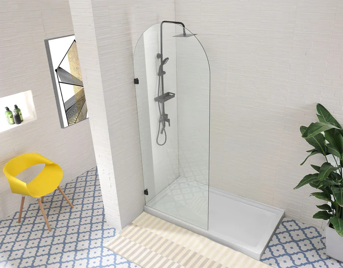 Frameless Arch Fixed Panel Shower Screen Glass