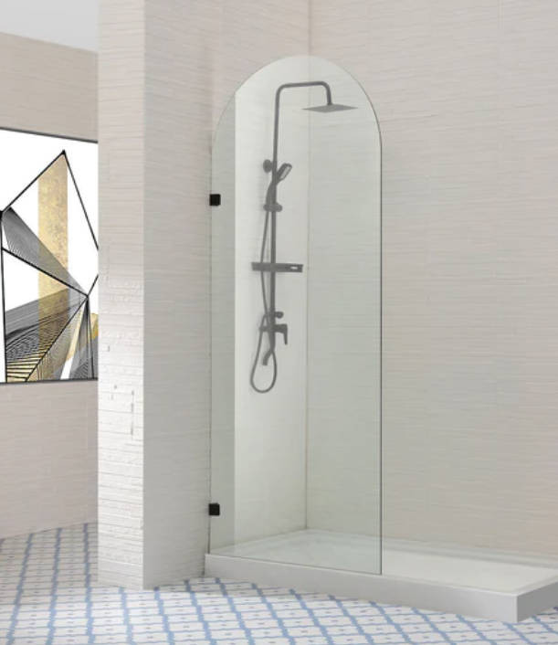 Frameless Arch Fixed Panel Shower Screen Glass