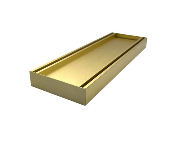 Muses Aluminium Tile Insert Brushed Gold 26mm x 100mm - Renovation D