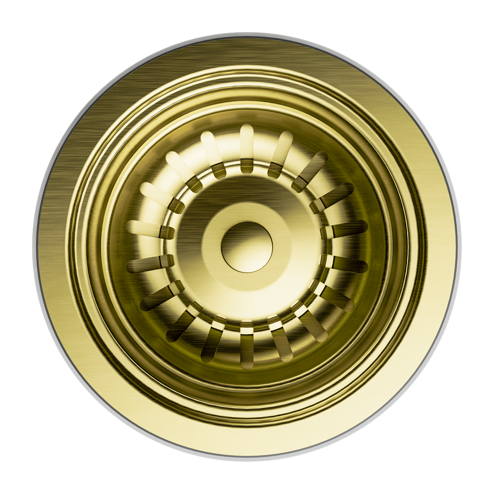 Stainless Steel Kitchen Sink Basket Waste Plug - BRUSHED GOLD