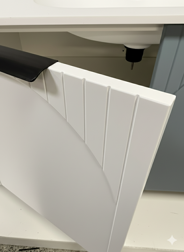 ARCPOLY Satin White Arch Wall Hung Vanity 900 mm - Renovation D