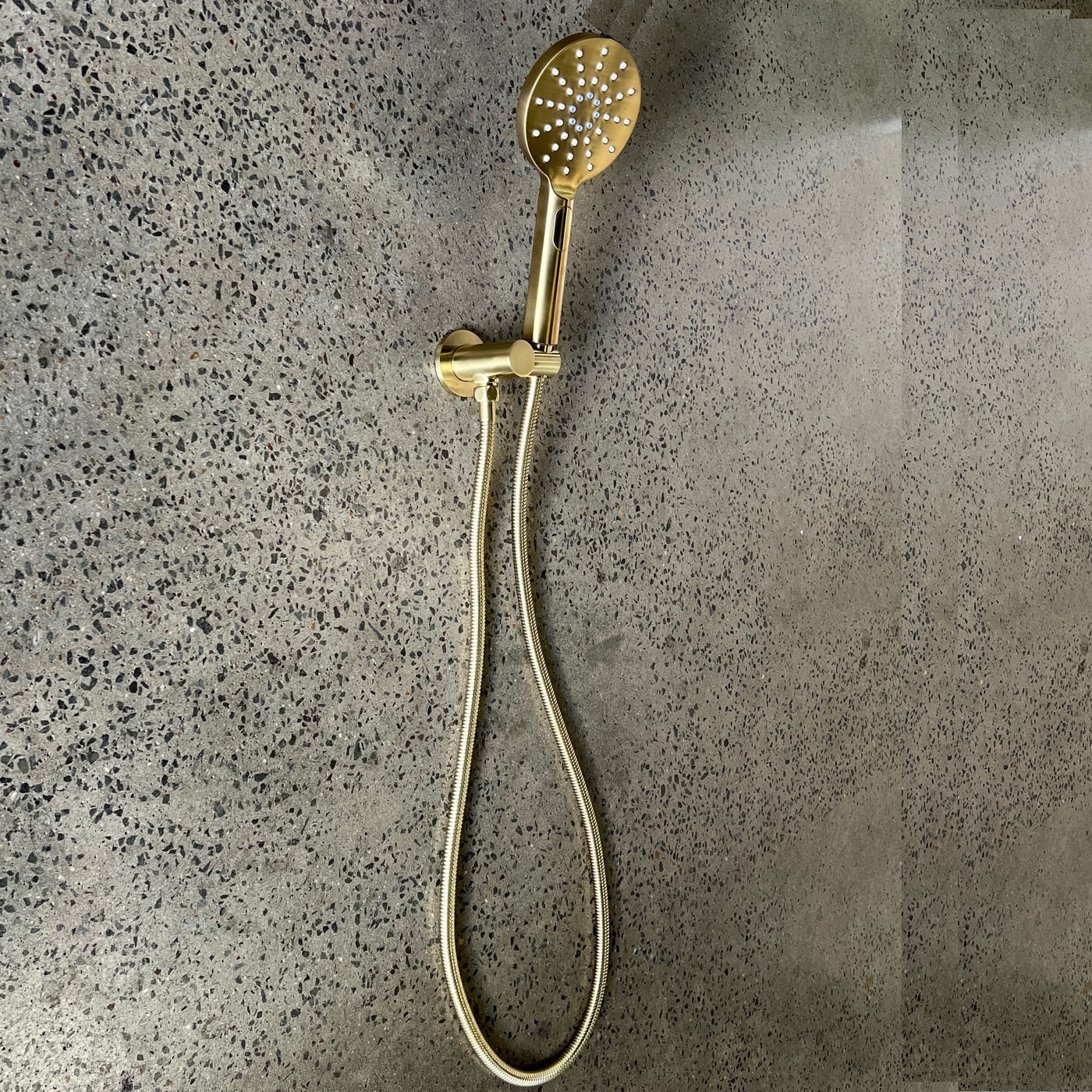 Normandy Black Round Hand Shower Holder Set - Renovation D