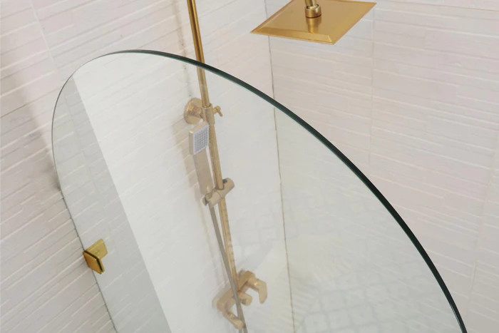 Frameless Arch Fixed Panel Shower Screen Glass
