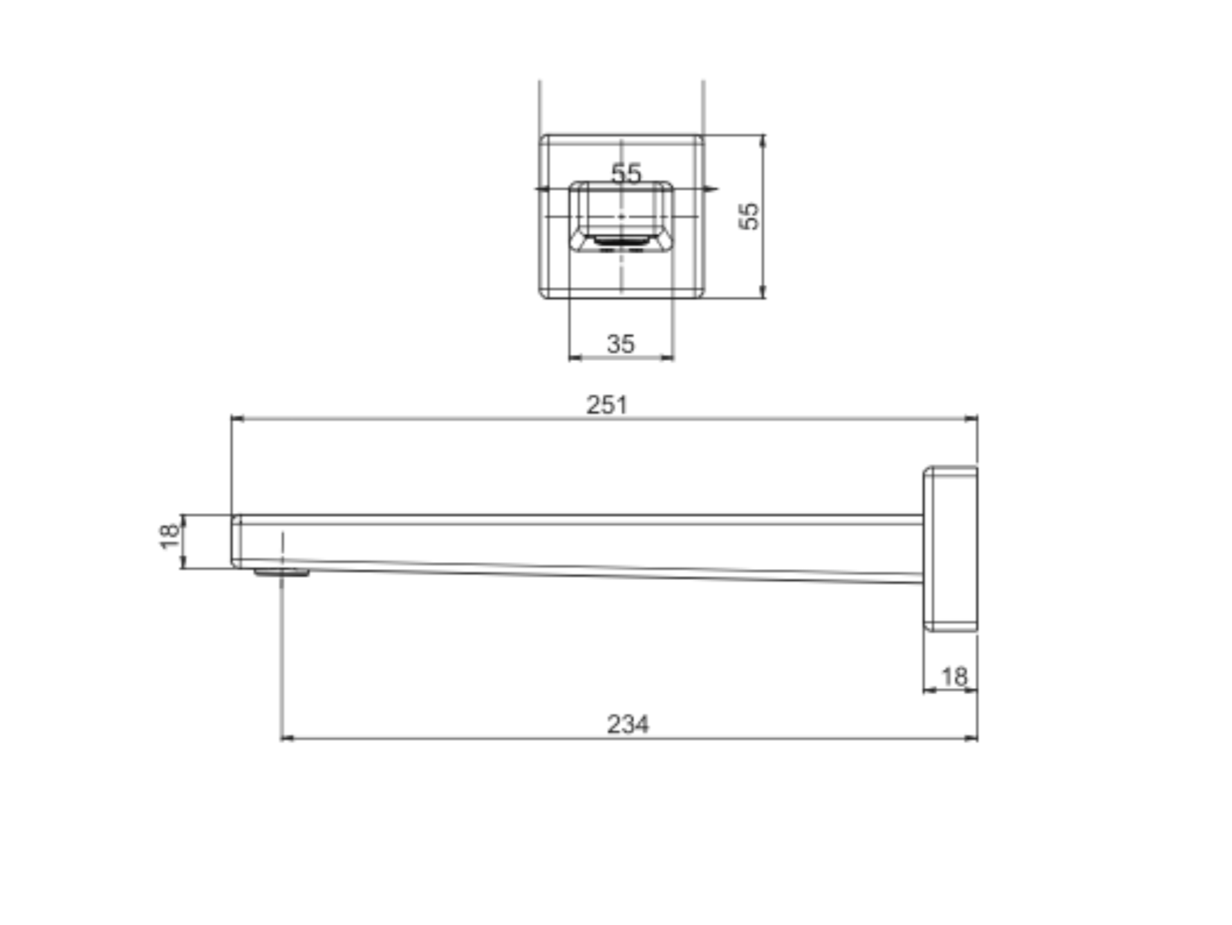 Linsol Madi Bath Spout Chrome