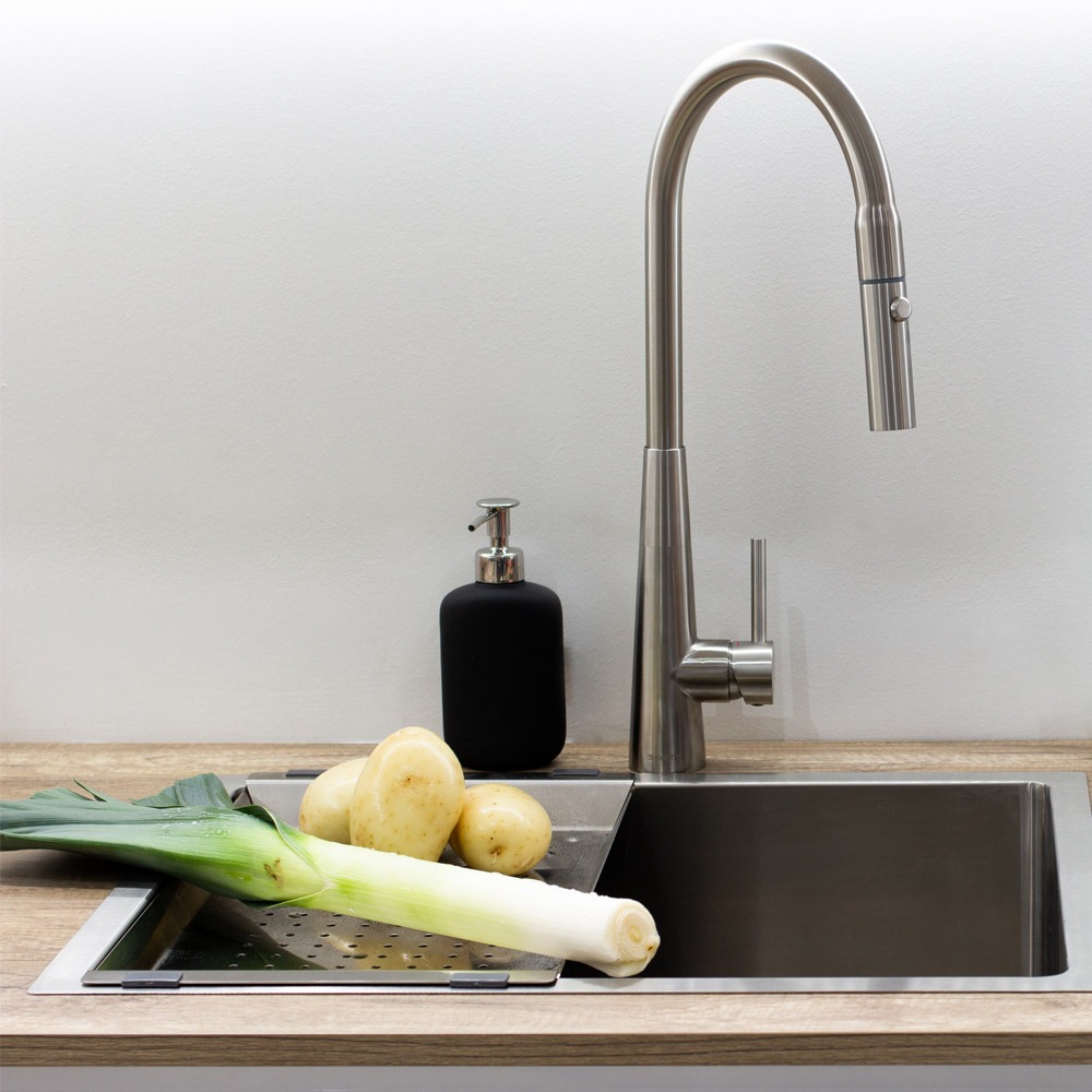 X ACTA Gooseneck Retractable Maxi Pull Out Mixer with Dual Spray