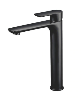 Normandy Ethan Basin Tower Mixer Tap Matt Black - Renovation D