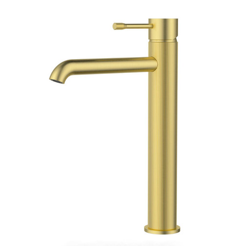 IKON Linie Brushed Gold Tower Basin Mixer Tap