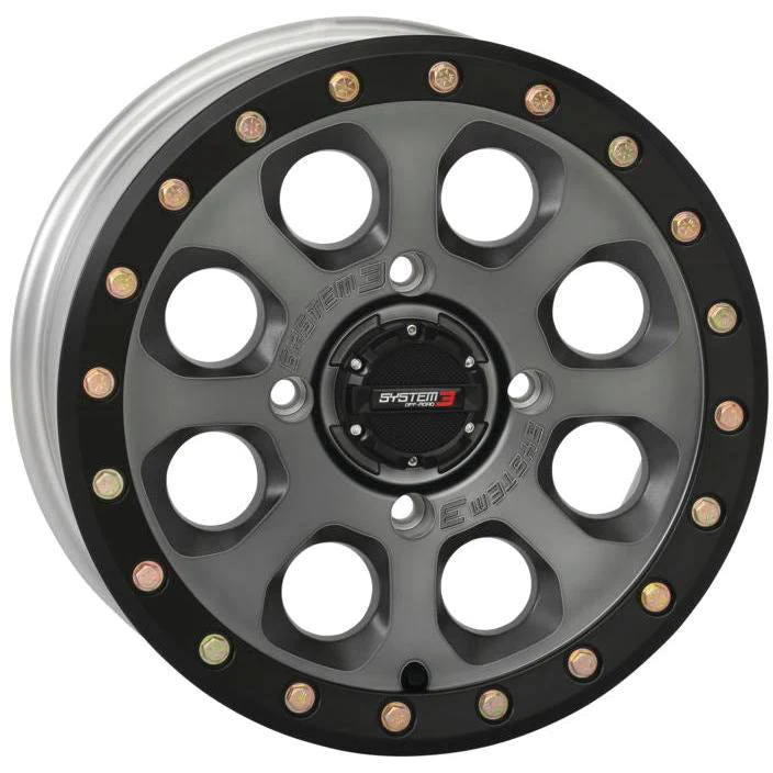 Honda Talon SB-7 Beadlock Wheel (Titanium) by System 3 - 522951-XX-EHO