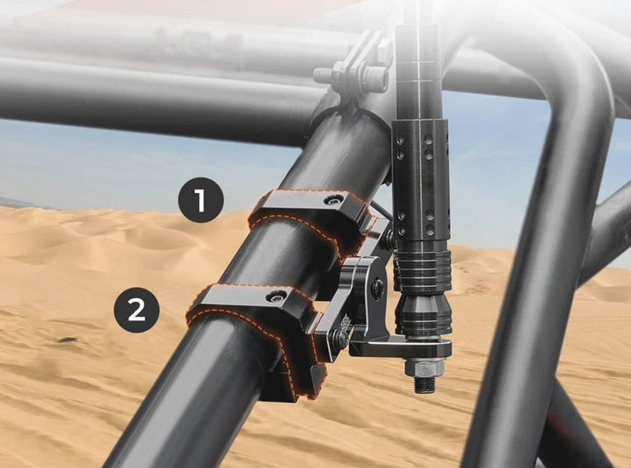 Enhance Your UTV's Visibility with Kemimoto's Aluminum Whip Light Mount!