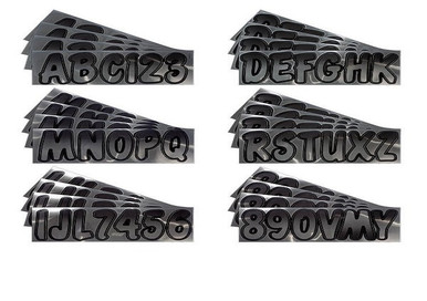 3″ Chrome/Black Lettering Registration Kit by Hardline Products for ...