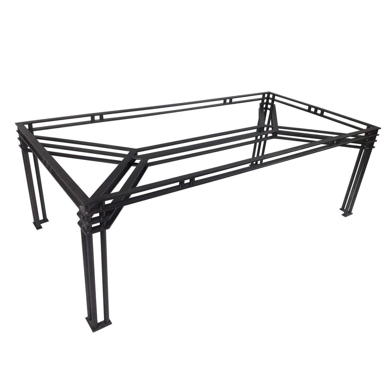 The Medellin Utrera Mid-Century Modern Style Patio Table Base, Iron