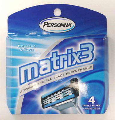 Personna Matrix3 Advanced Triple Blade Refill Cartridges, 4 ct ...