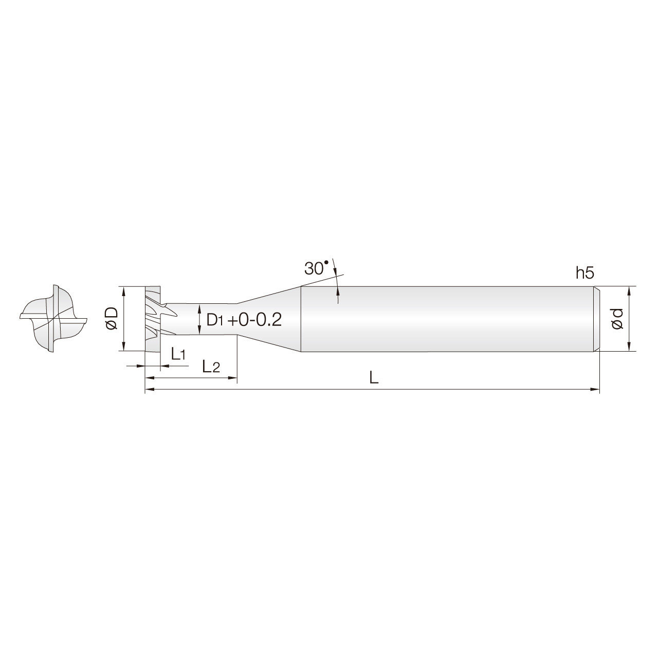 3mm Carbide T-Slot Cutter - JJ Tools