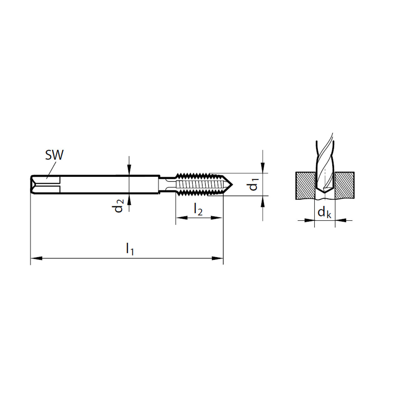 Guhring 4034 PowerTaps Spiral Point for Through Holes - Trucut Tools