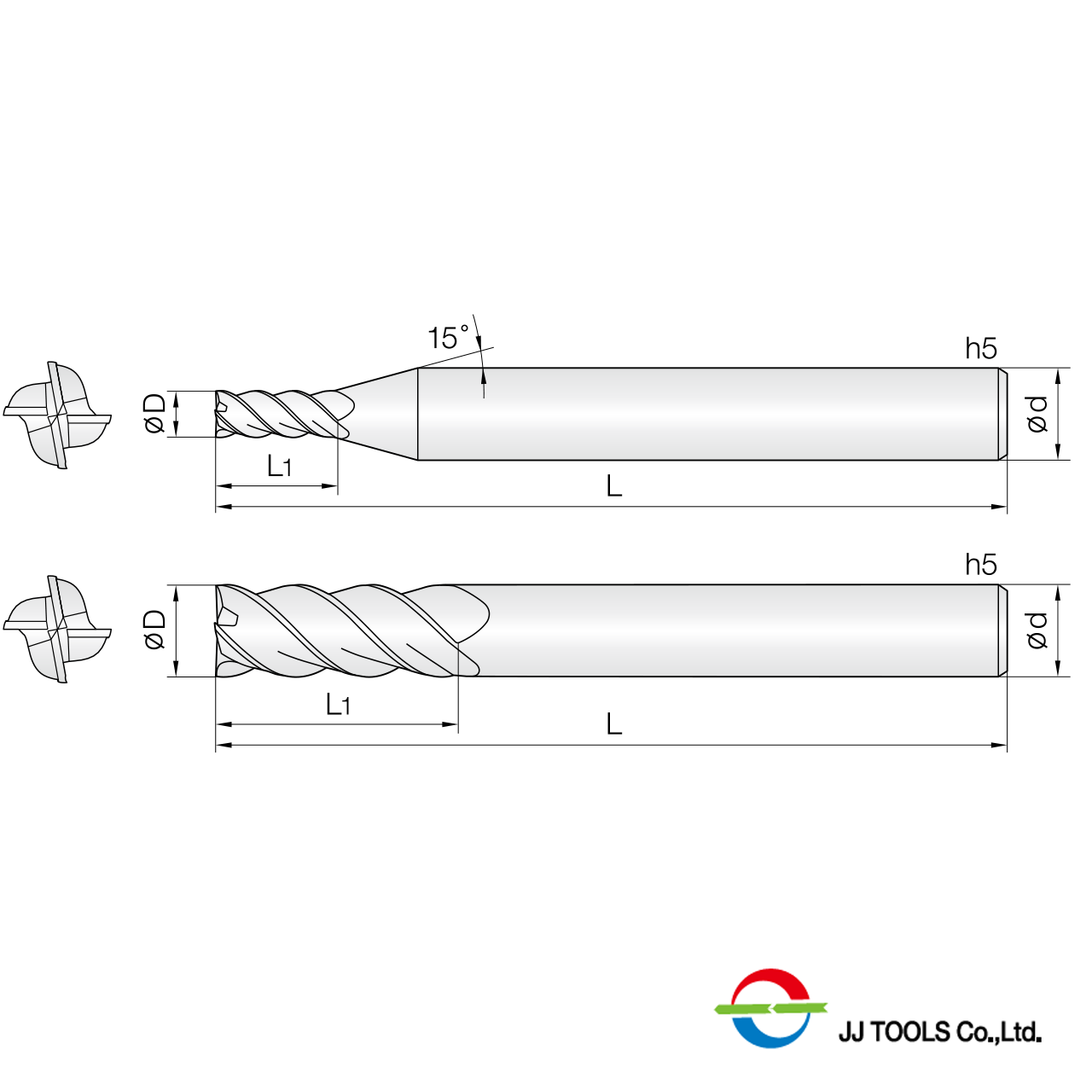 3mm 4 Flute Various Symmetry End Mill - Trucut Tools