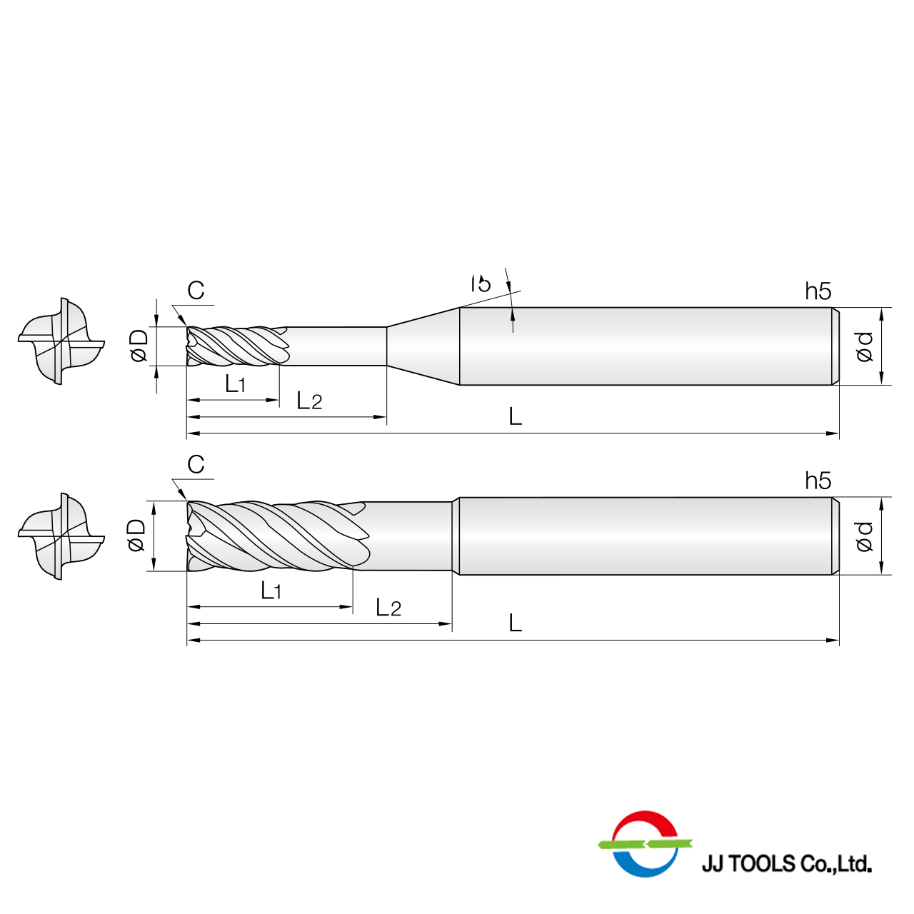 6mm 4 Flute High Speed Slotting End Mills for SUS - Trucut Tools