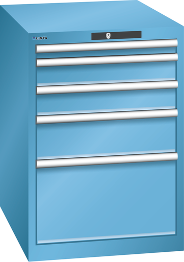 Drawer cabinet (WxDxH) 564x725x800mm 5 drawers (1x50/2x100/1x150/1x300 ...