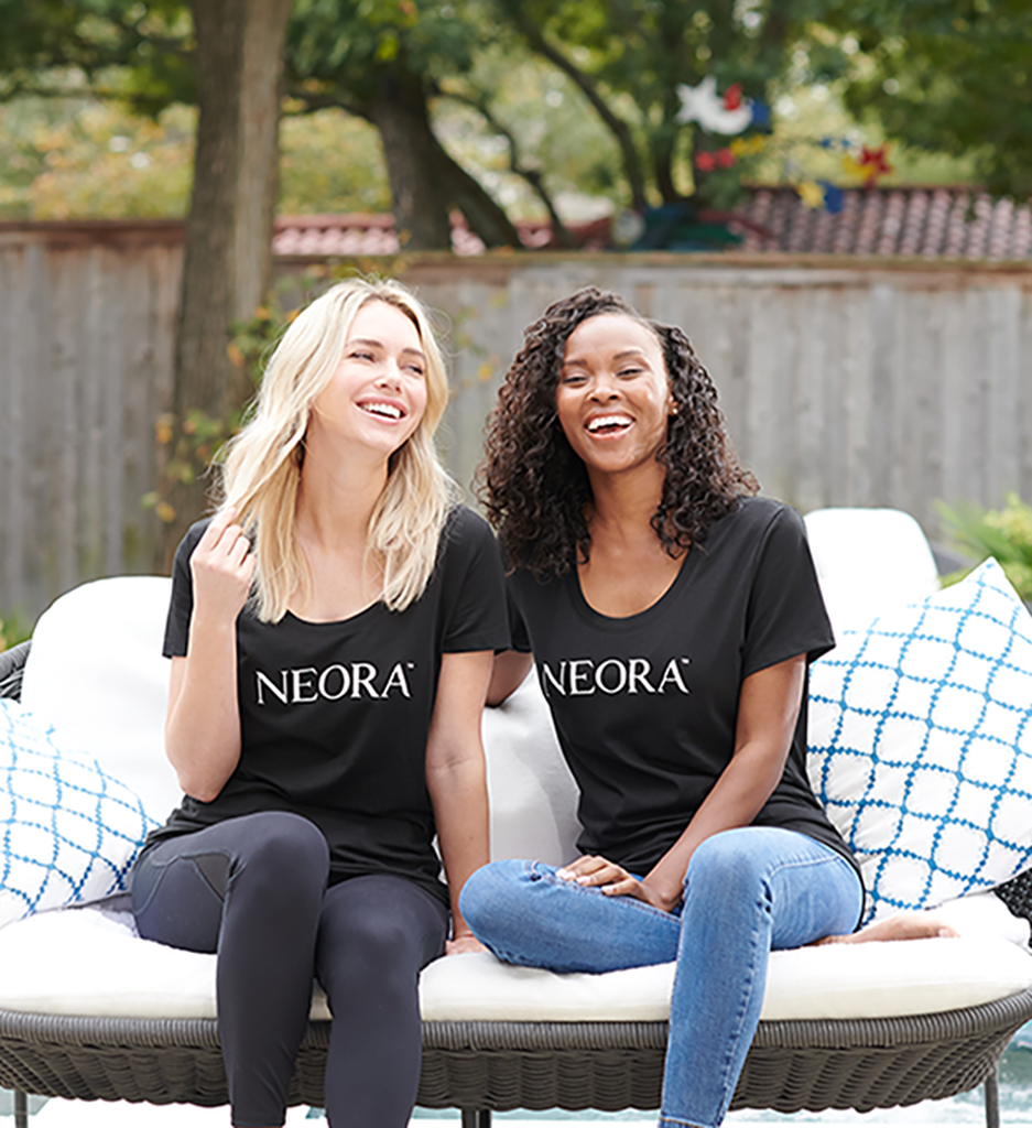 Women's Black Neora Logo Tee