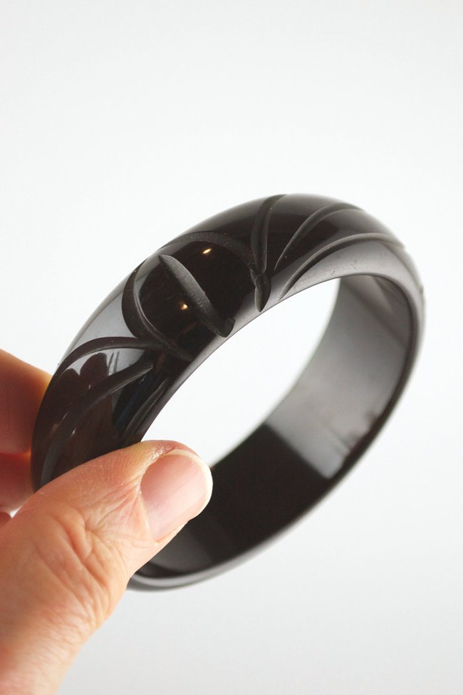Black bakelite bracelet store