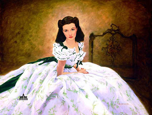 Scarlett at the Bar-B-Q, by Jeff Barson, print - Ashley's Art Gallery