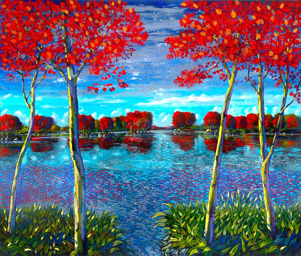 Grand Entrance Ford Smith Embellished Canvas Framed - Ashley's Art Gallery