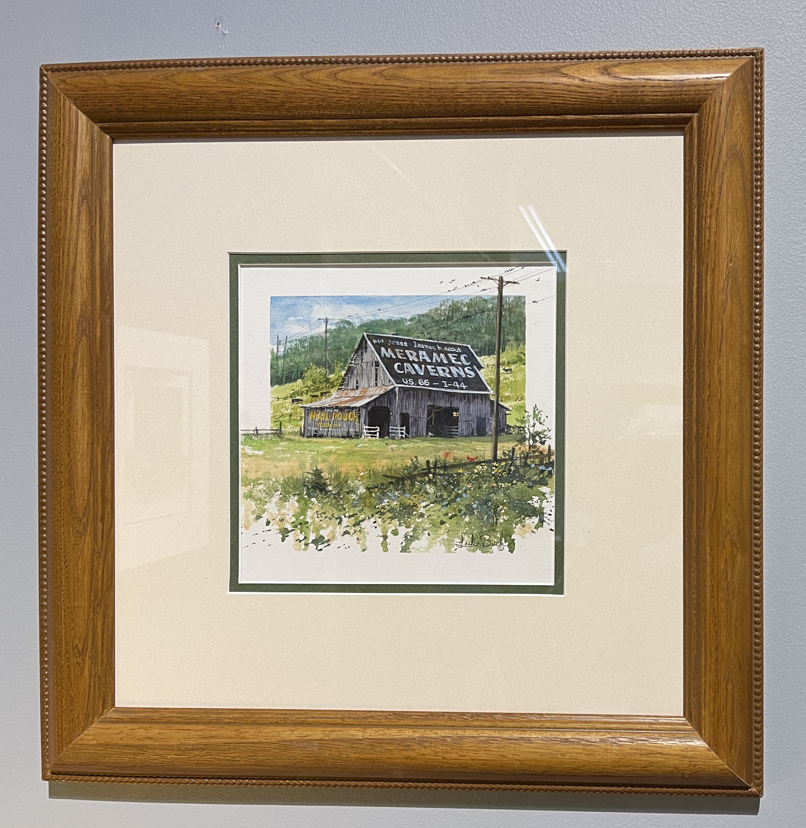 The Cave Barn by Luke Buck - original painting - Ashley's Art Gallery