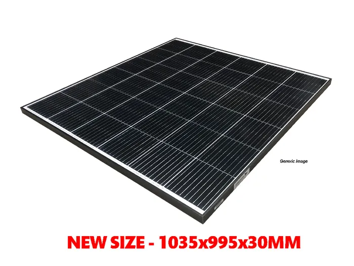 Voltech 200W Solar panel - Black Frame - Square