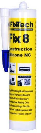 Fixtech Fix8 Structural Silicone 300ml Cartridge Black