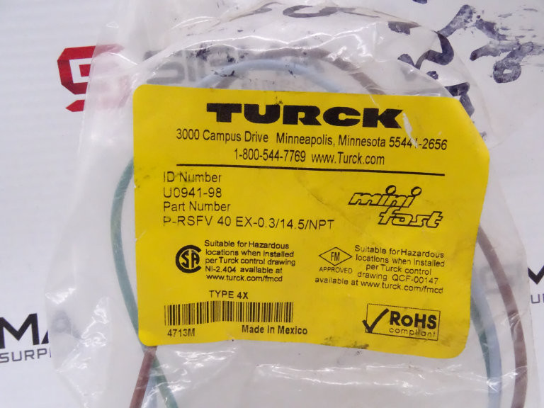 Turck P-RSFV 40 EX-0.3/14.5/NPT Receptacle