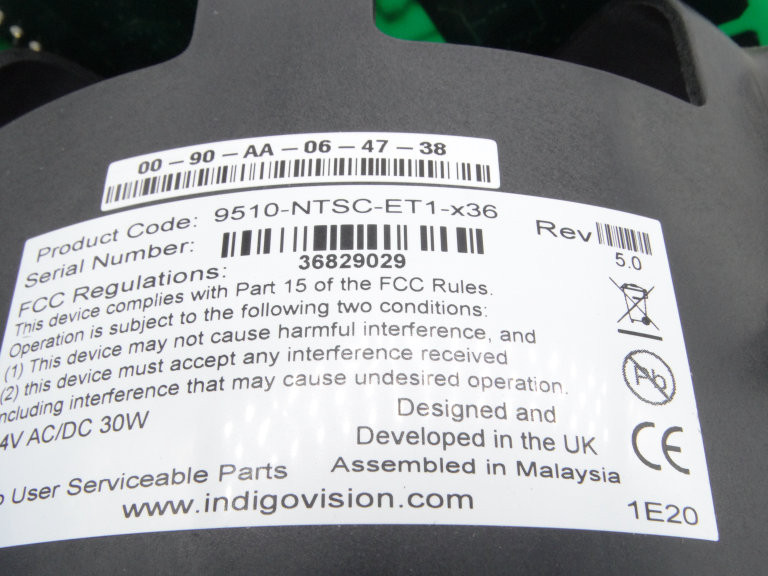 Indigovision 9510-NTSC-ET1-X36 Camera