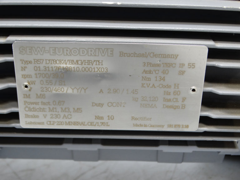 Sew Eurodrive R57 DT80K4/BMG/HR/TH Motor