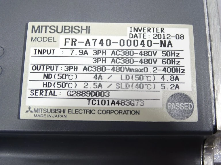 Mitsubishi FR-A740-00040-NA AC Drive/Inverter