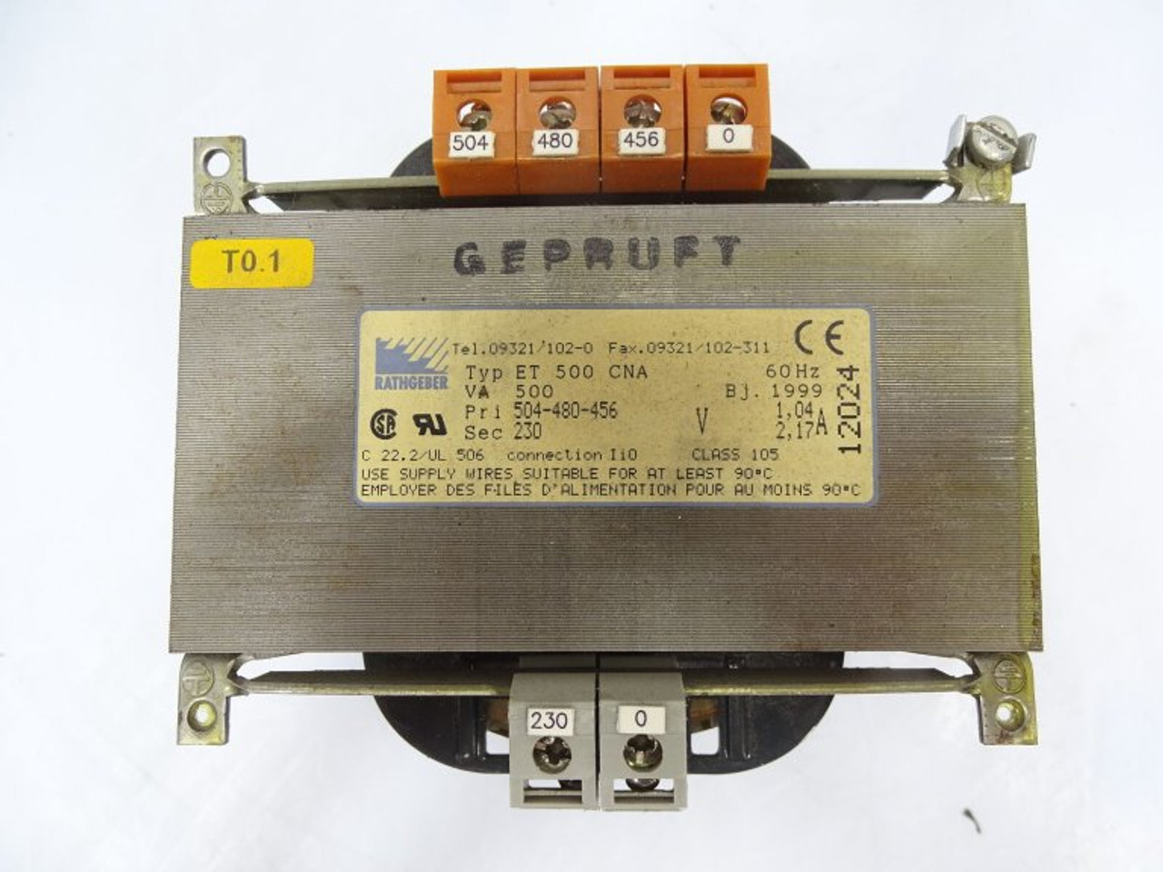 Rathgeber Et 500 Cna Transformer