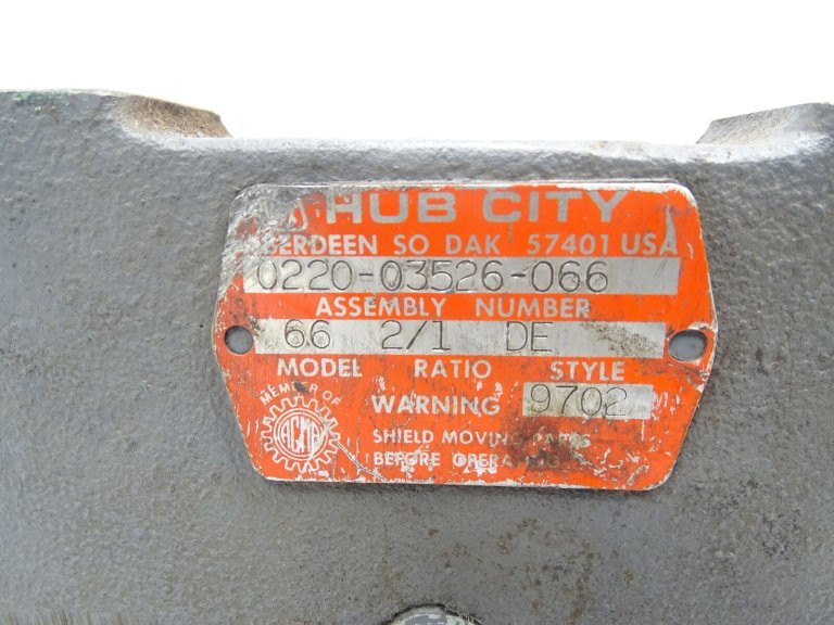 HUB City 0220-03526-066 Gear Drive Reducer