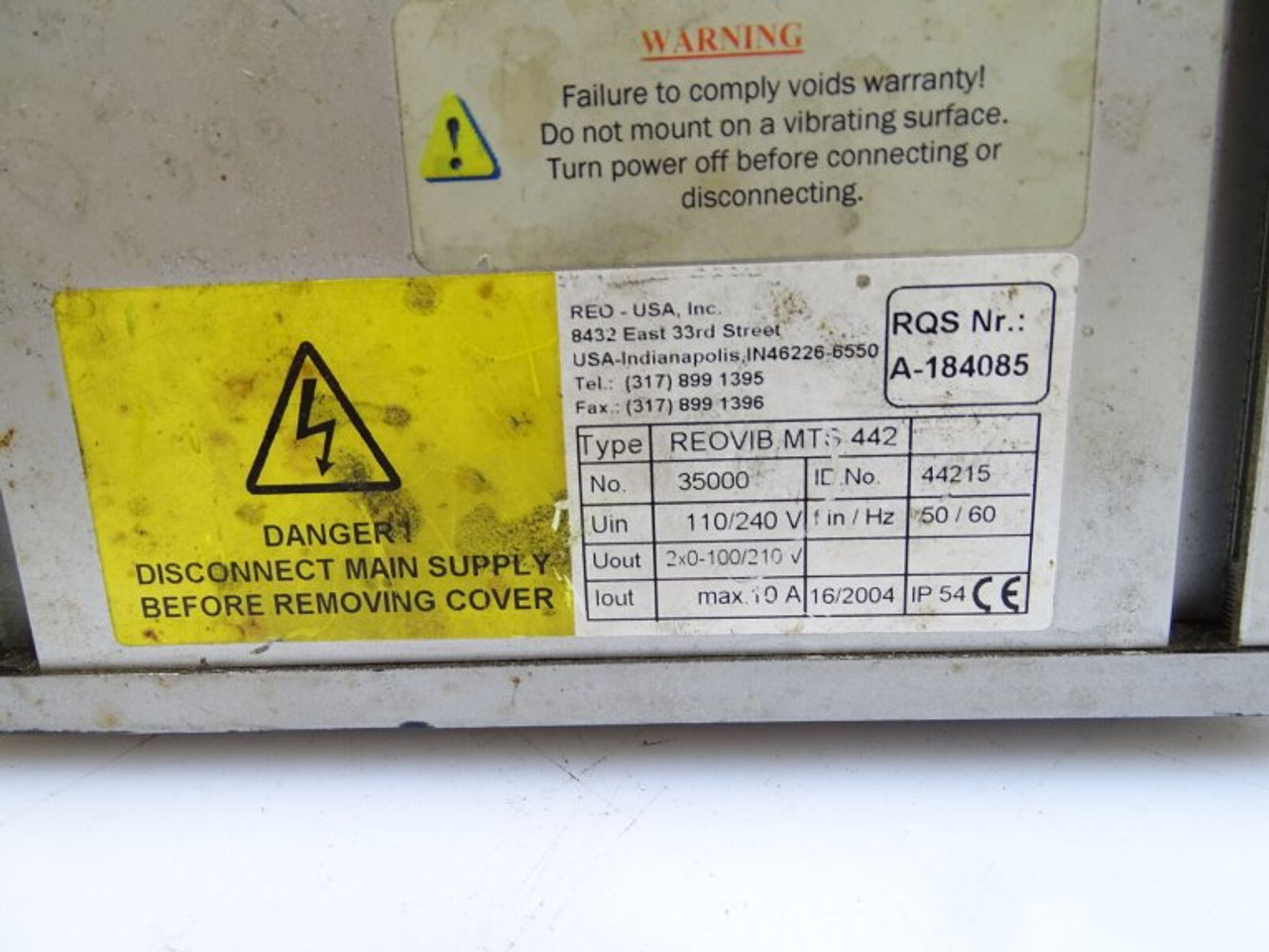 REO Elektronik REOVIB MTS 442 Thyristor Controller